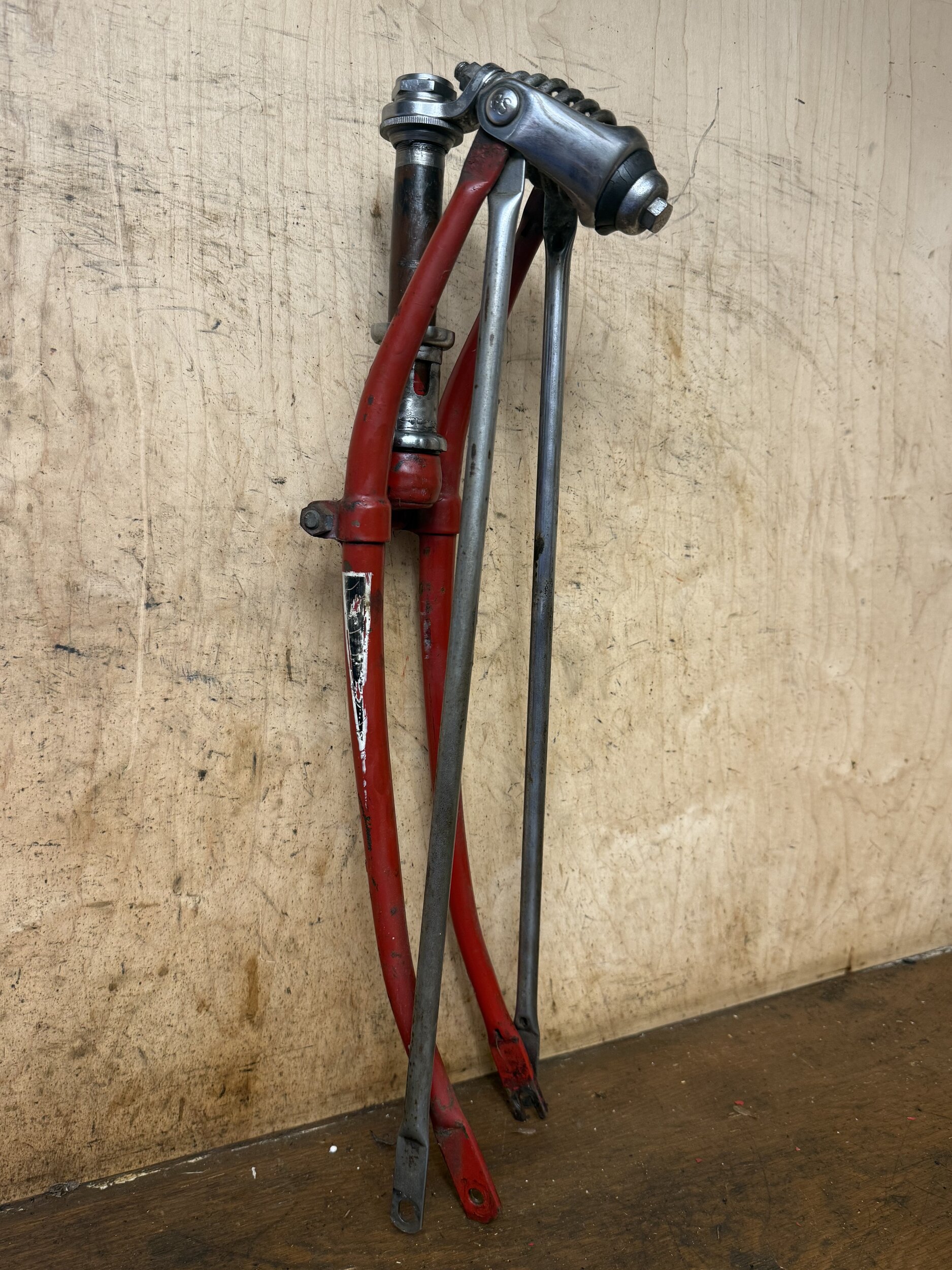 Sold - FS: Schwinn red Phantom early style locking springer fork with ...