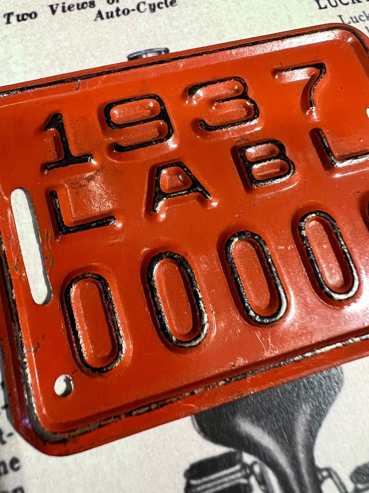 Sold - 1937 LABL Los Angeles Bicycle License S/N 00000 | Archive (sold ...