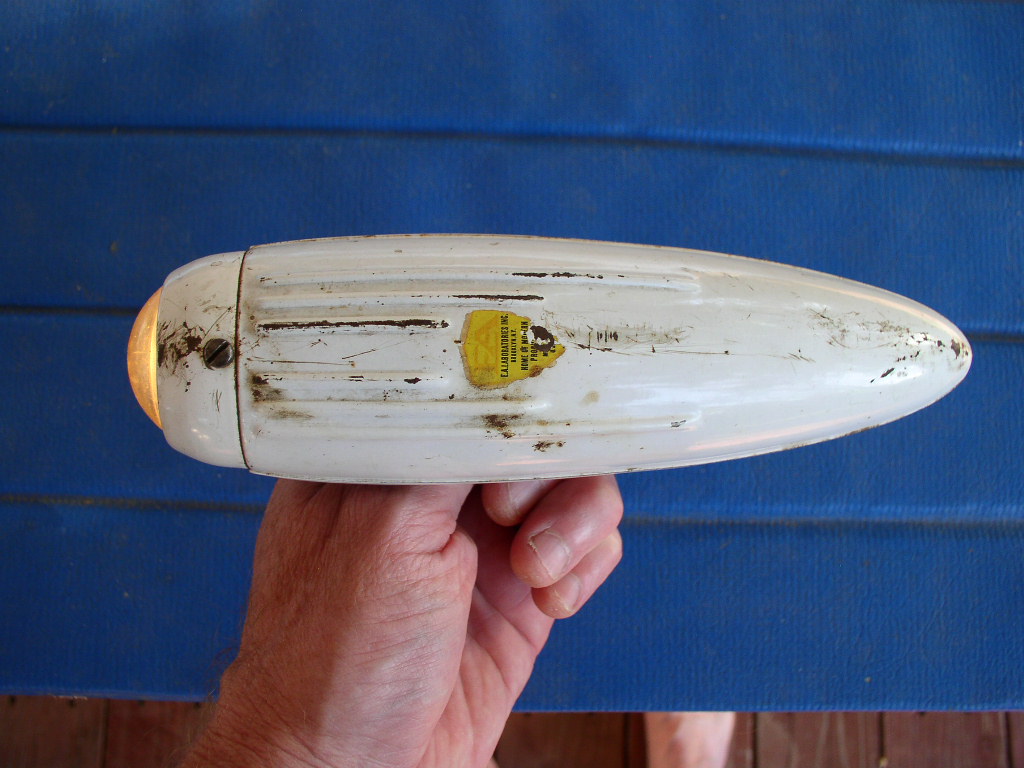 Working Post war top loader EA torpedo light with bracket for sale ...
