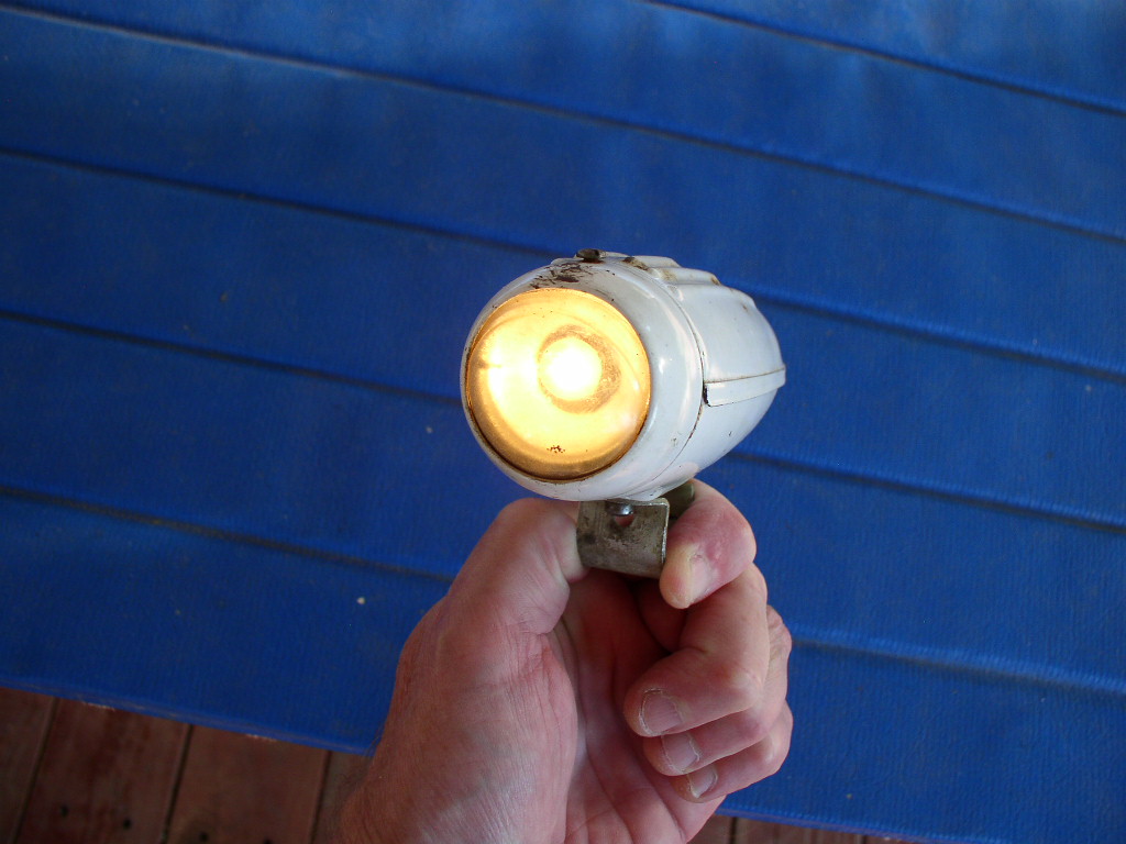 Working Post war top loader EA torpedo light with bracket for sale ...