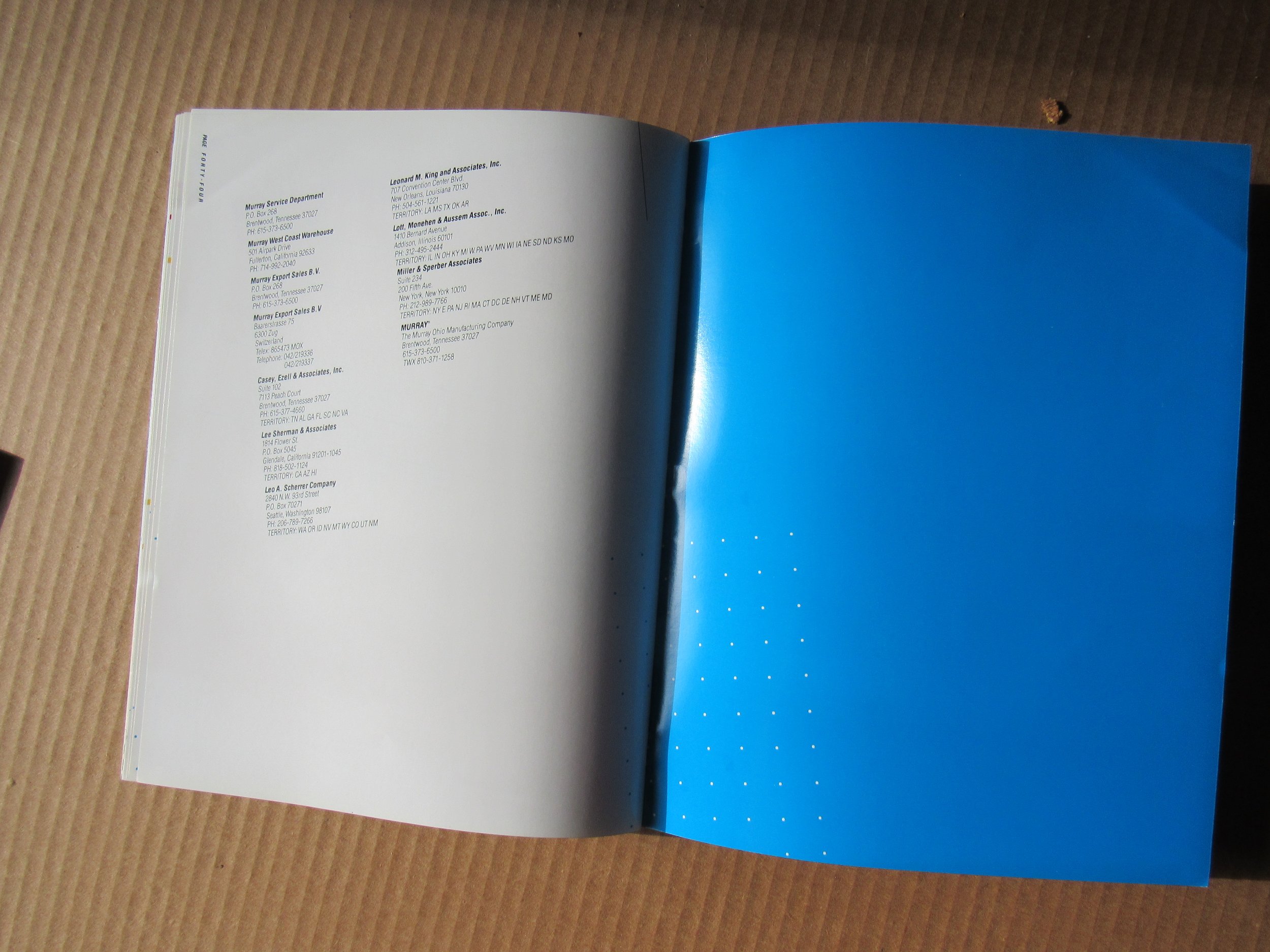 1987 Murray catalog (full line) and Eliminator formula bike fold-out ...