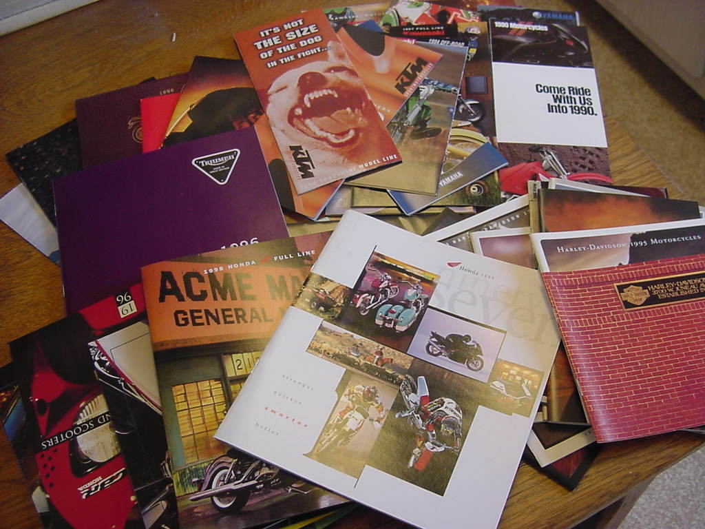 Large lot of 41 vintage motorcycle brochures | Sell - Trade: Everything ...