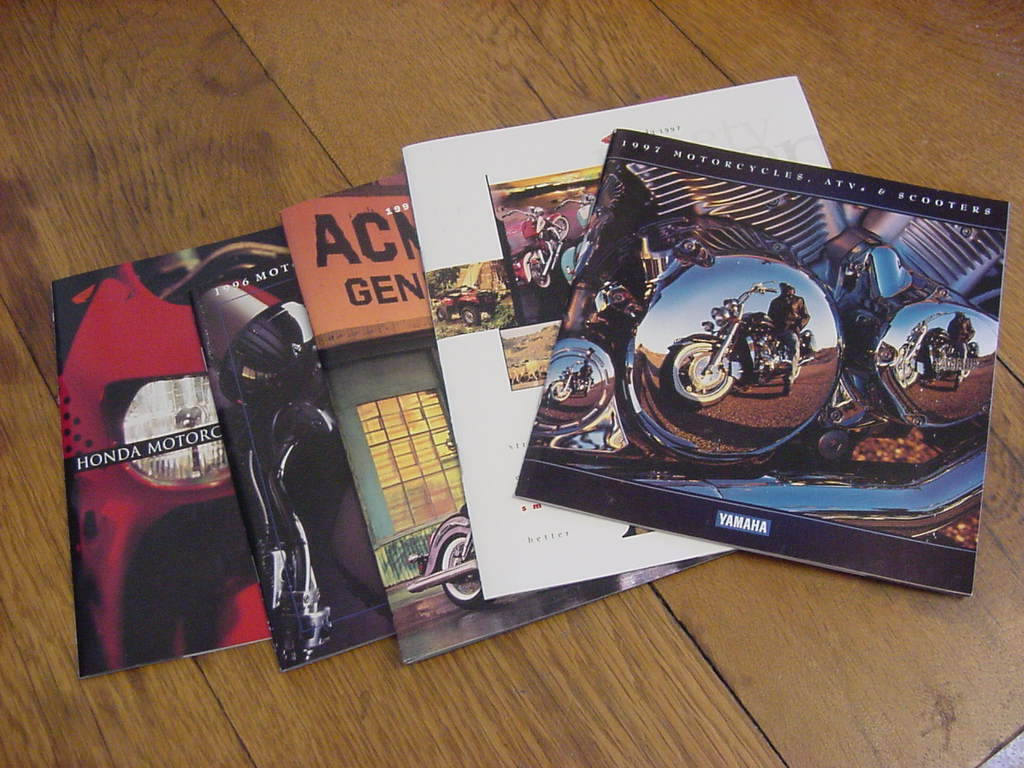 Large lot of 41 vintage motorcycle brochures | Sell - Trade: Everything ...