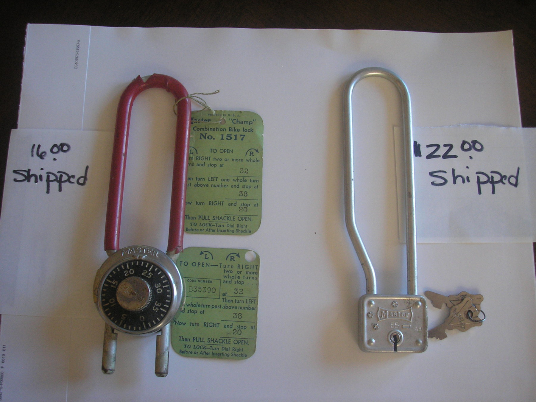 Vintage Master Bicycle Locks | Sell - Trade: Bicycle Parts, Accessories ...