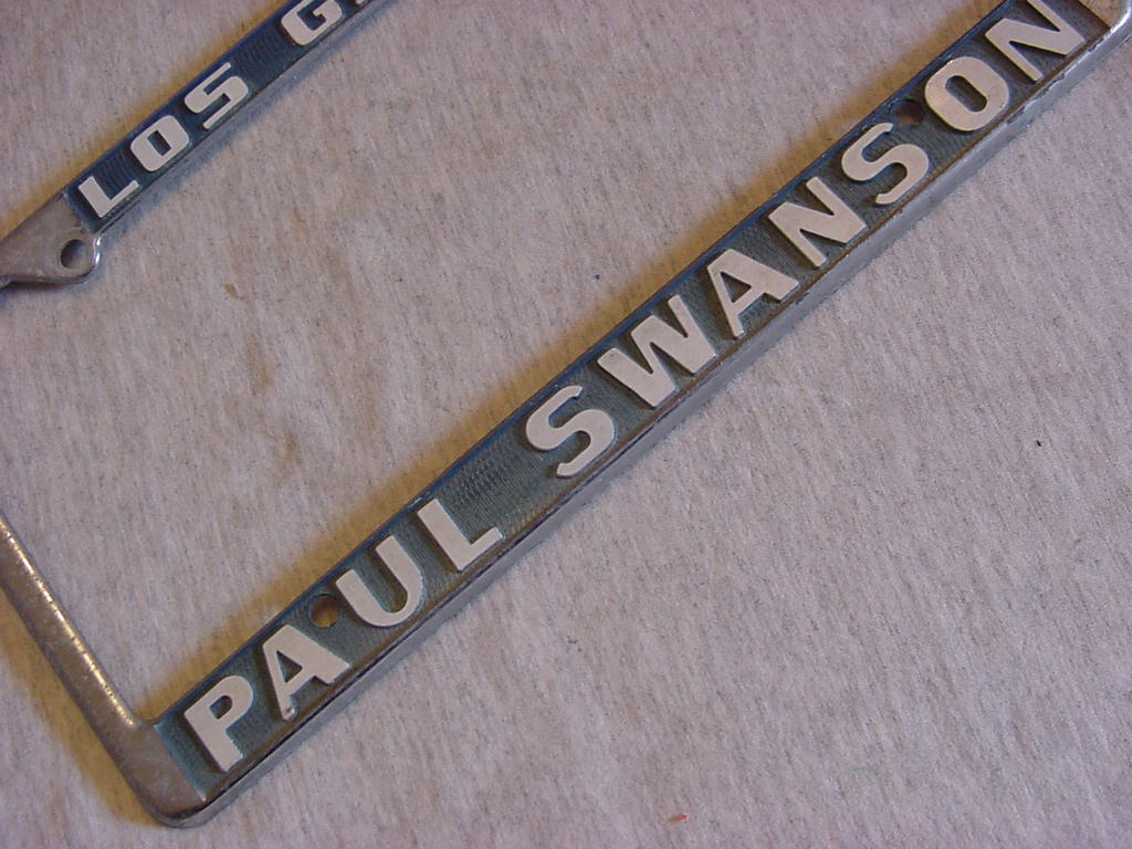 Los Gatos Vintage License Plate Frame California Paul Swanson Ford ...
