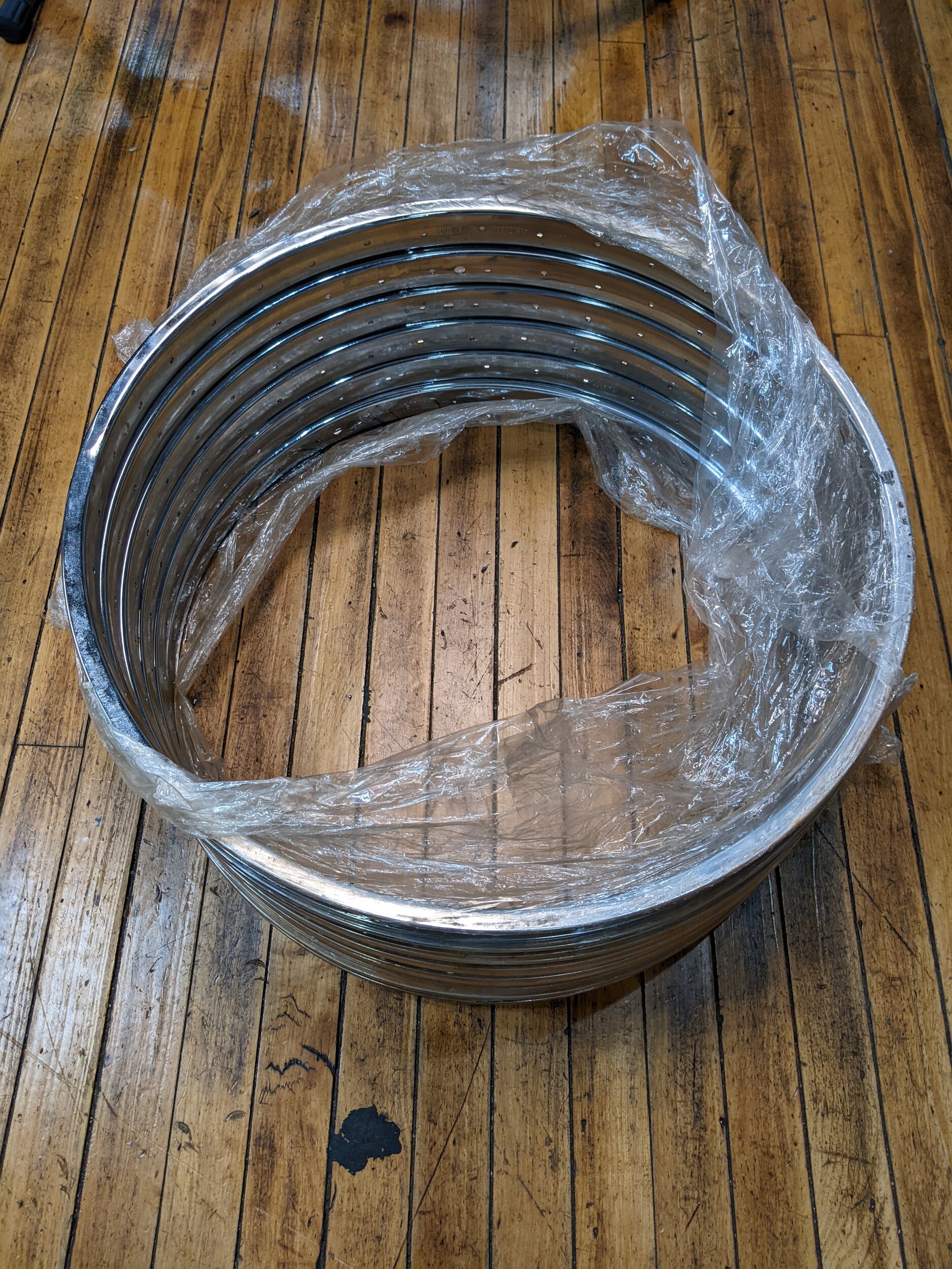 Sold - NOS 90's Vintage Chrome Schwinn 26" S2 36 Hole Balloon Tire ...