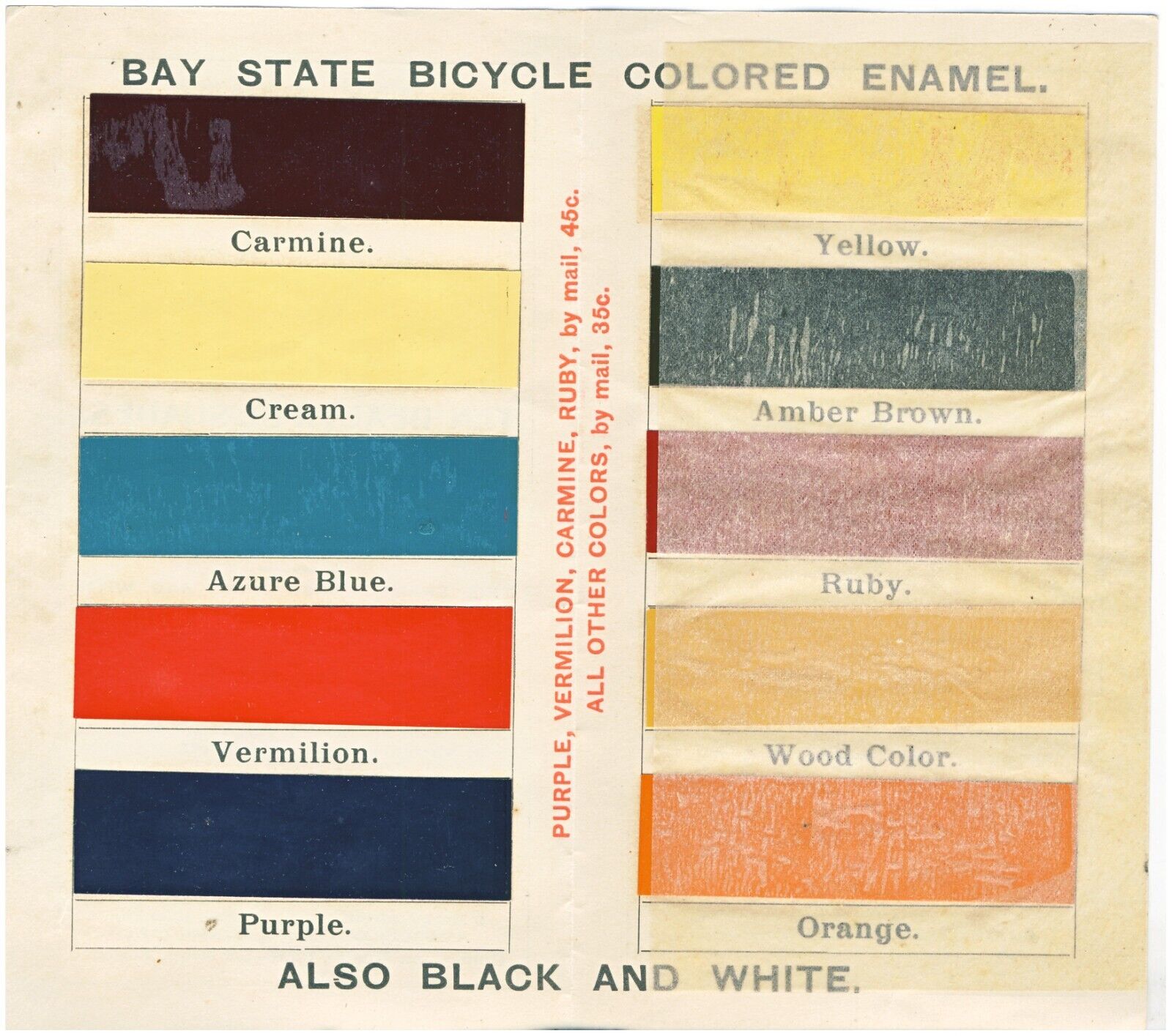 Pre-1933 Bicycle colors | Antique Bicycles Pre-1933 | The Classic and ...