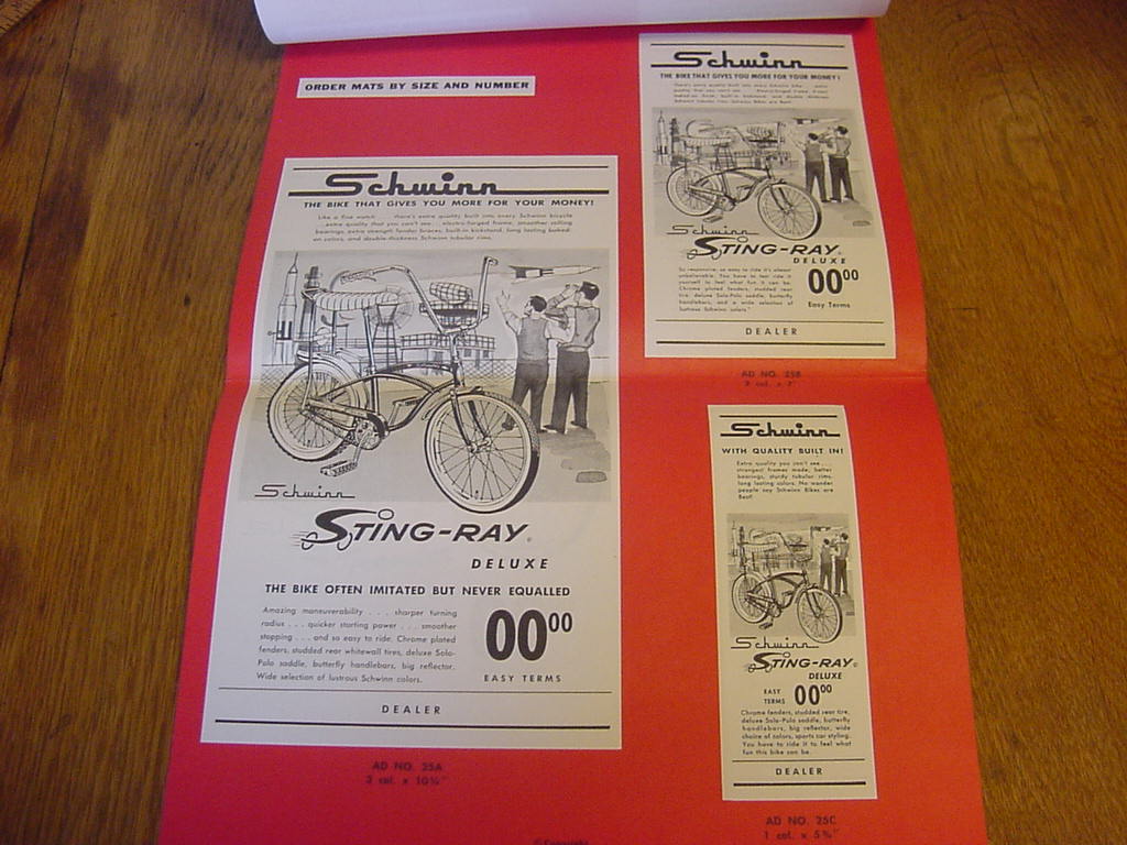 Schwinn Advertising Mats Spring 1964 | Archive (sold or withdrawn ...