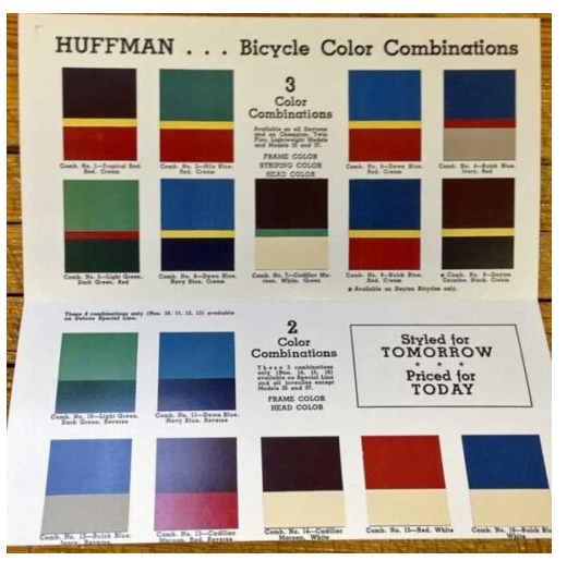 Pre-1933 Bicycle colors | Antique Bicycles Pre-1933 | The Classic and ...