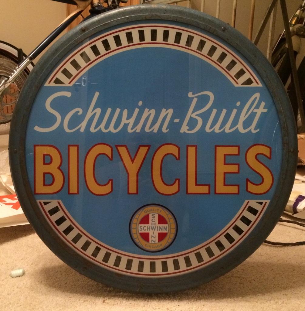 Vintage 1940's Rare Original Lackner Schwinn Bicycles Lighted Spinner ...