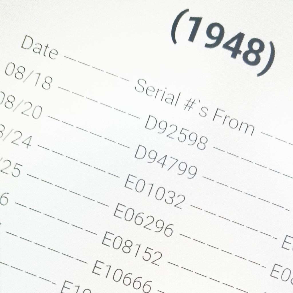 Serial Numbers